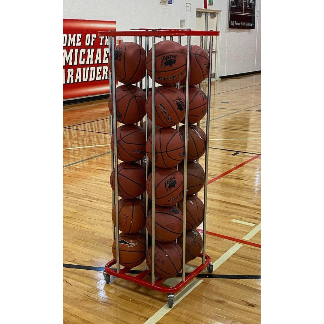 16-Ball SpaceSaver Lockable Vertical Ball Carts – Red's Team Sports