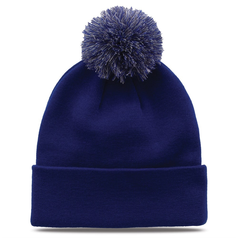 Roll Up Beanie w/ Pom – Red's Team Sports